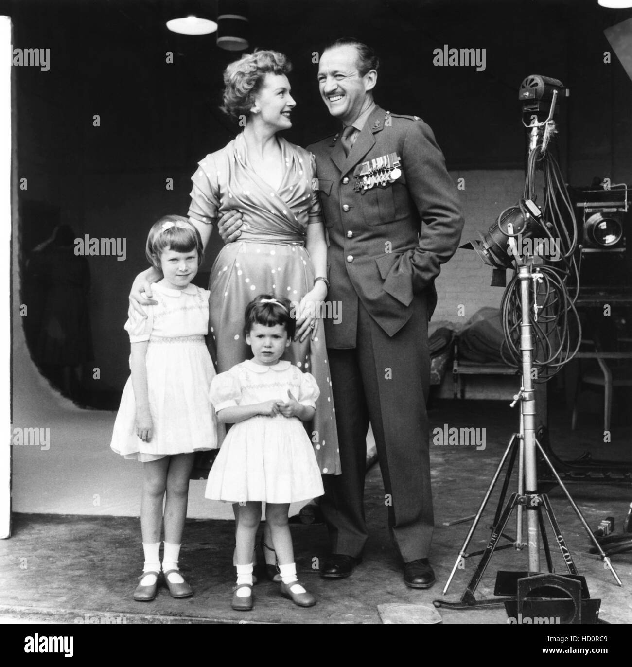 David Niven and Deborah Kerrr are visted on the set of THE END OF THE ...