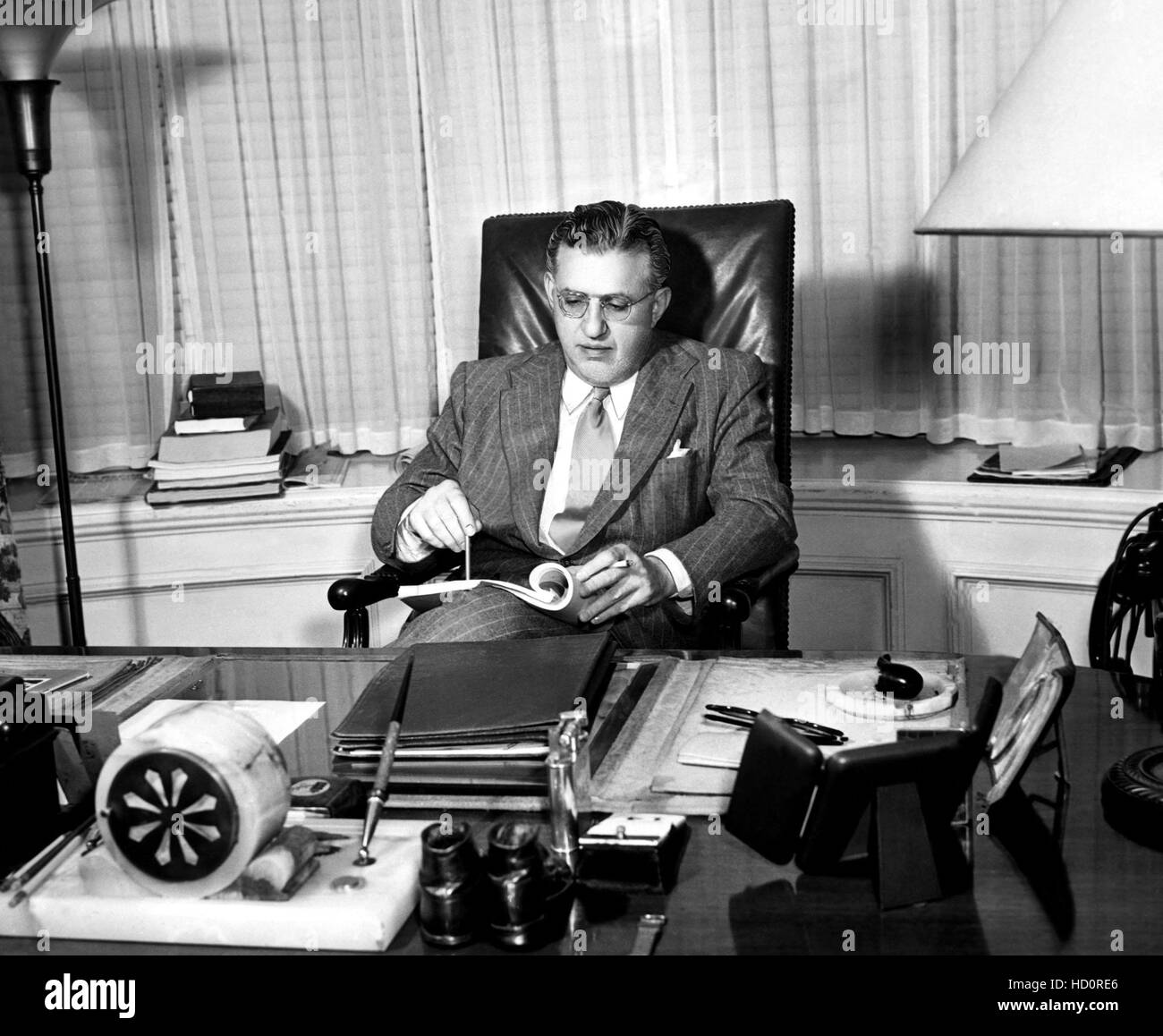 David O. Selznick at his desk at Selznick Studio, Culver City, CA, 1947 ...