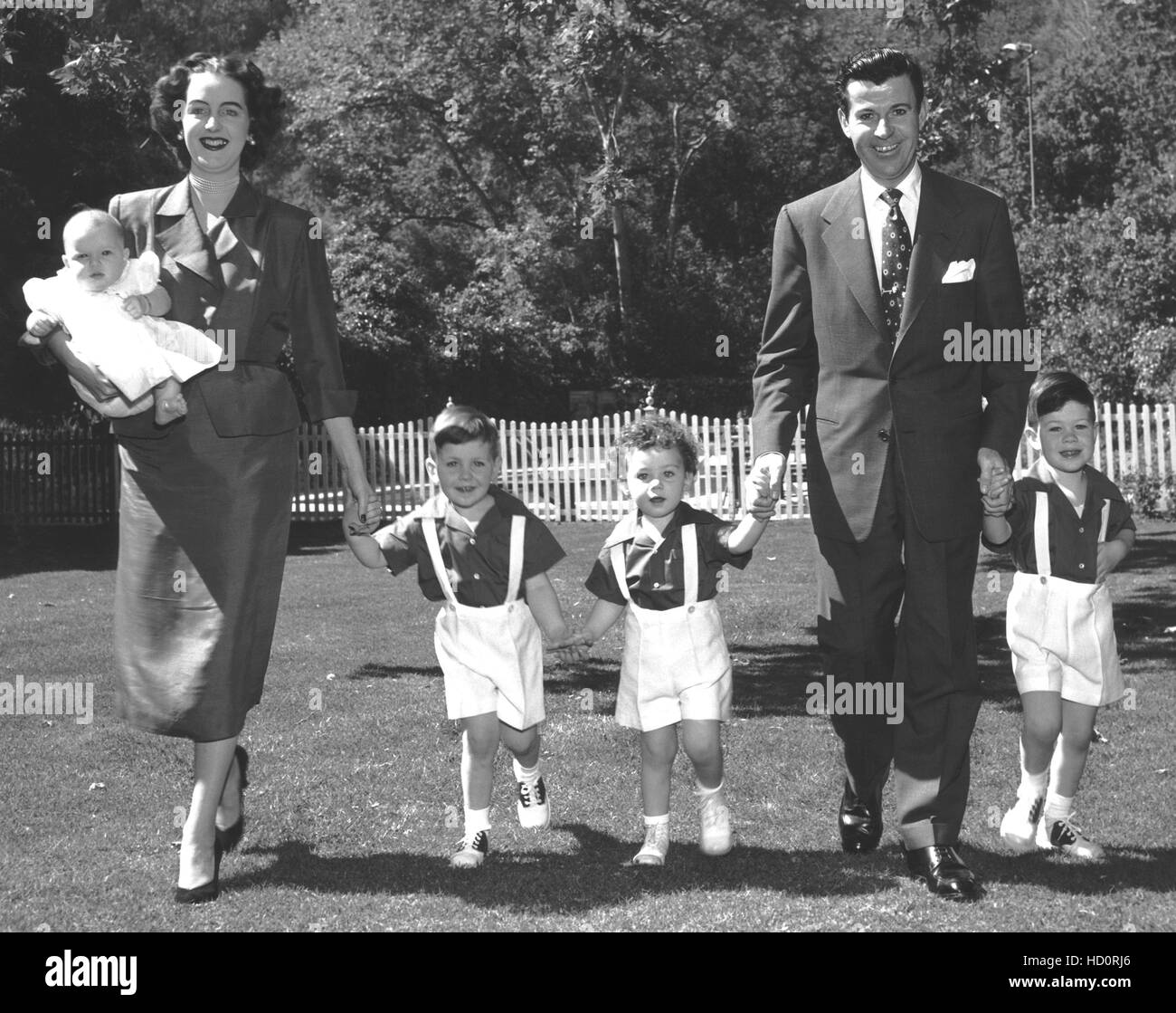 Peggy and Dennis Day with their children (from left) Margaret Day, Jr ...