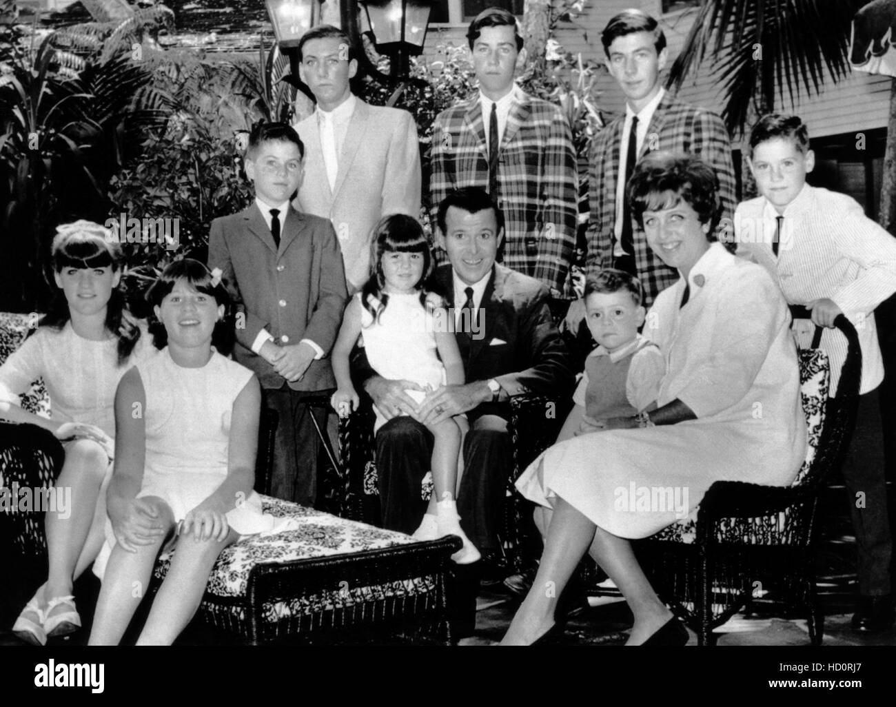 Peggy and Dennis Day with their children, June 1966, (standing, from ...