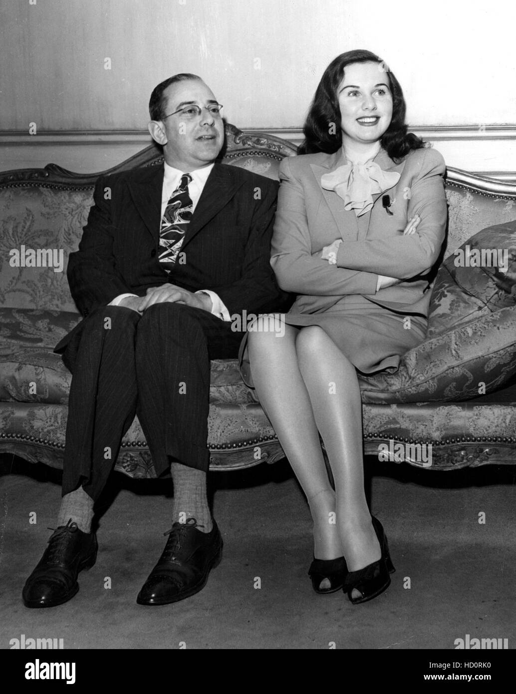 Producer Felix Jackson and his wife Deanna durbin at the Waldorf ...