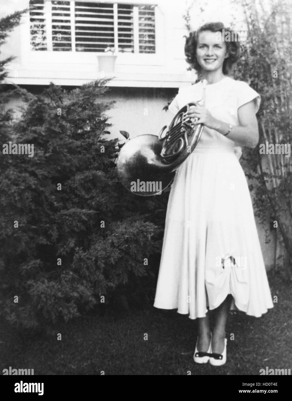 Debbie Reynolds during her high school years, late 1940s Stock Photo ...