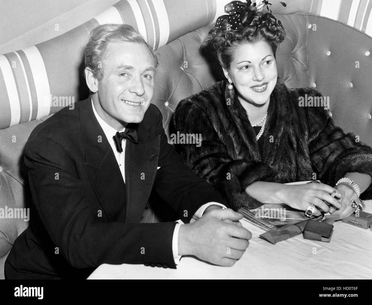 Diana Barrymore, right, and her first husband, actor Bramwell Fletcher ...