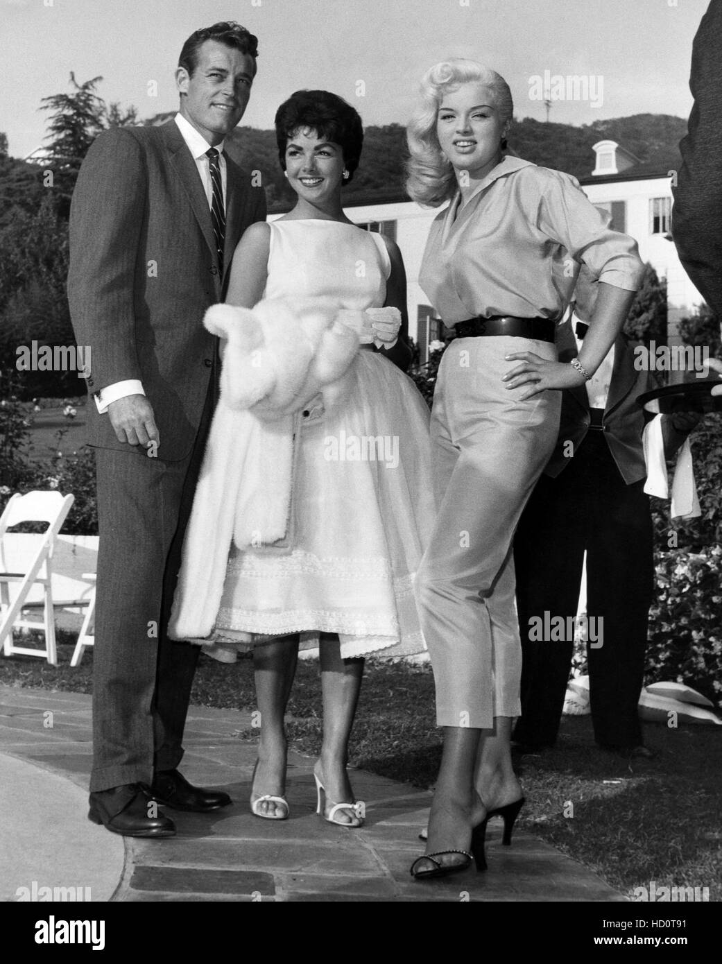 From left: Guy Madison, Sheila Madison, Diana Dors, at party, ca. 1956 ...