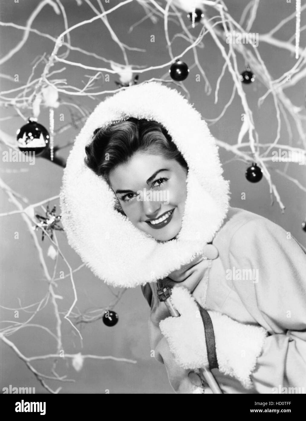 Esther Williams, wishing her fans a Merry Christmas, 1952 Stock Photo ...