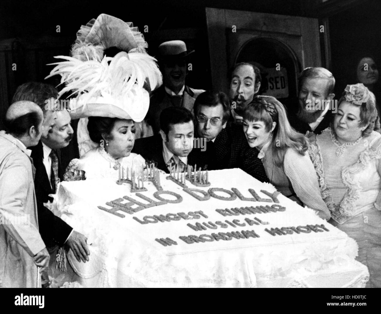Ethel Merman, with the Broadway cast of 'Hello, Dolly!' including ...