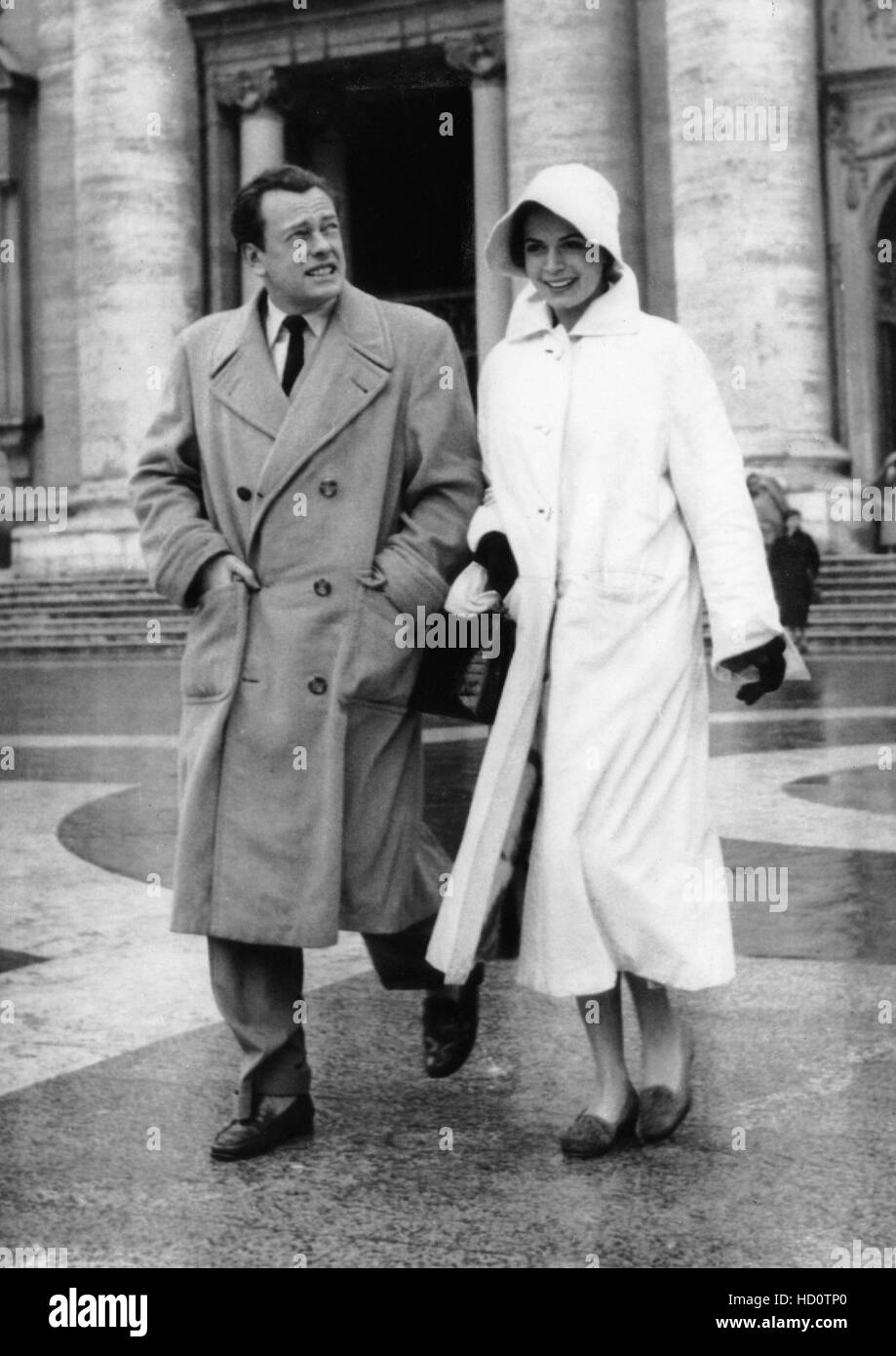 From left, David Mountbatten, the Marquess of Milford-Haven, Eva Bartok ...