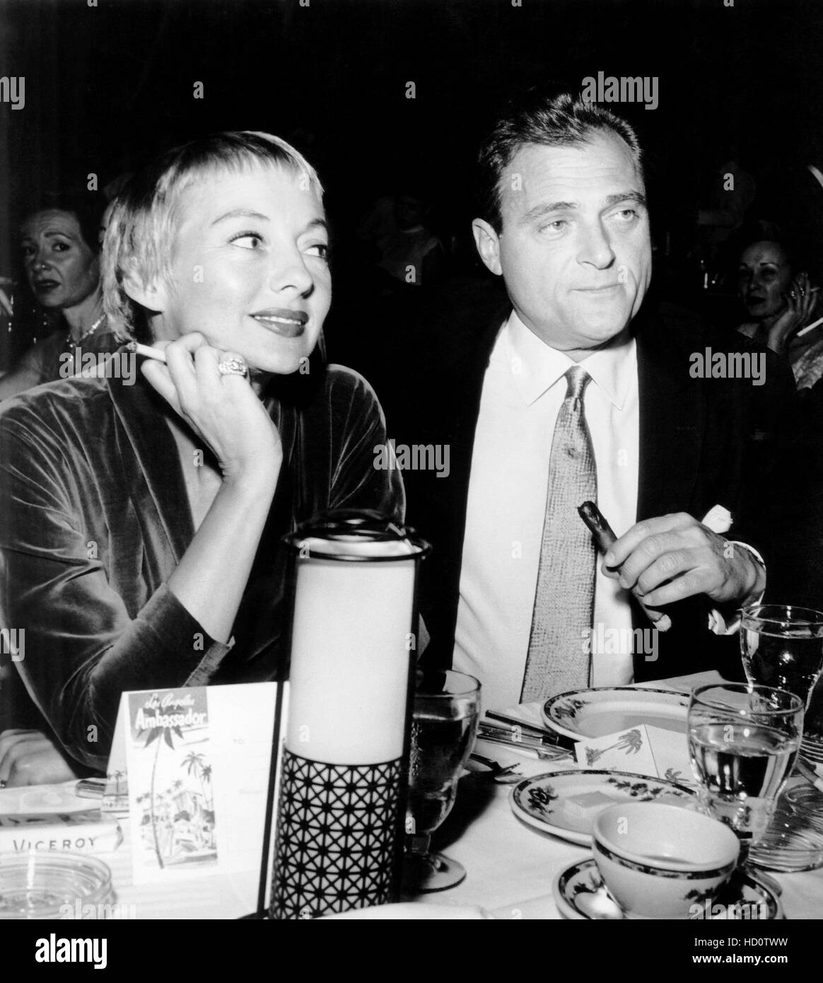 From left, Evelyn Keyes, Michael Todd, who were an item from 1953-56 ...