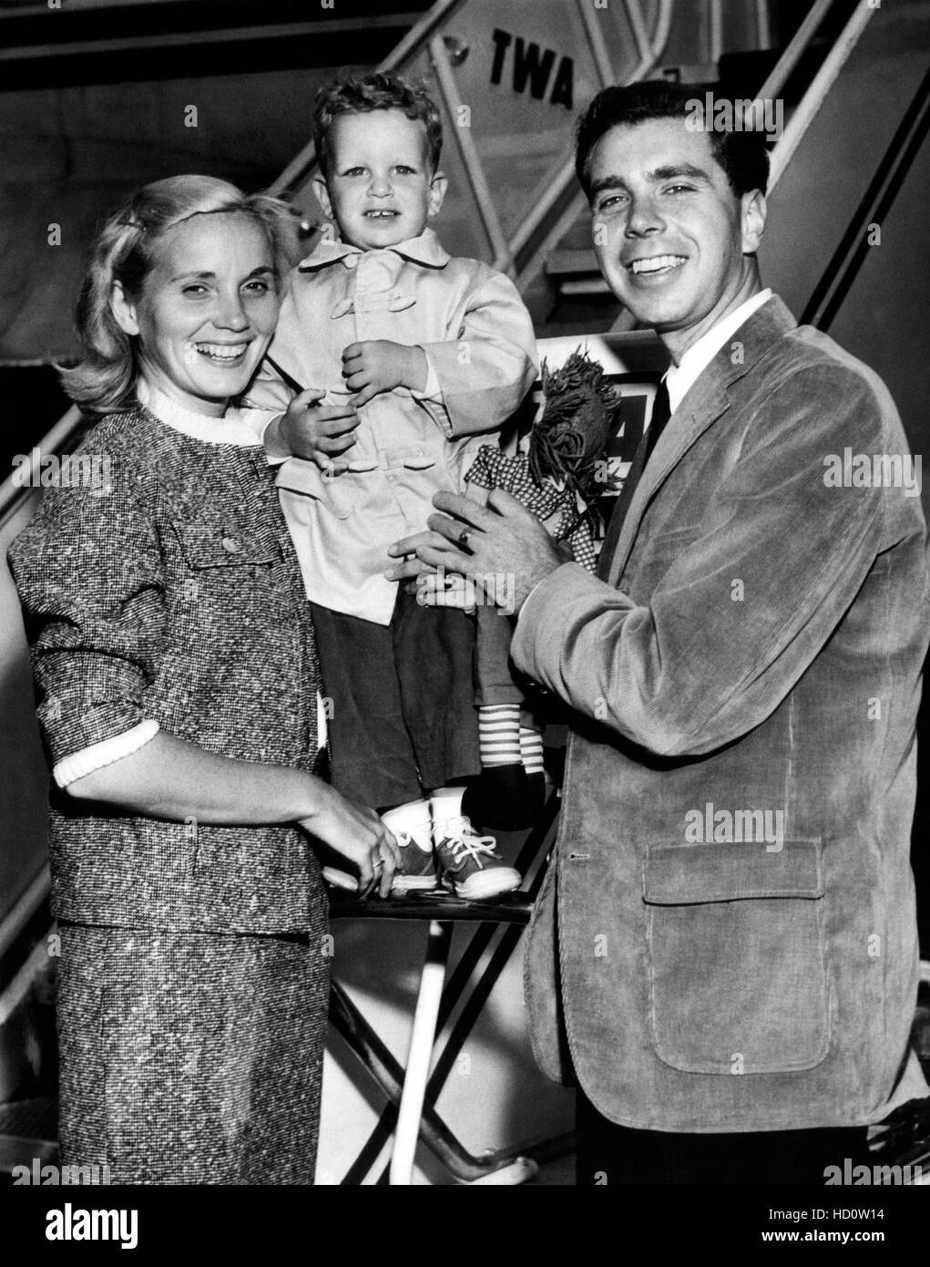 Eva Marie Saint with son Darrell and husband Jeffrey Hayden, ca. late ...