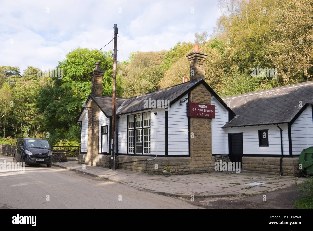 Grindleford, Derbyshire - 24 Sept 2014: Grindleford train station on 24 ...