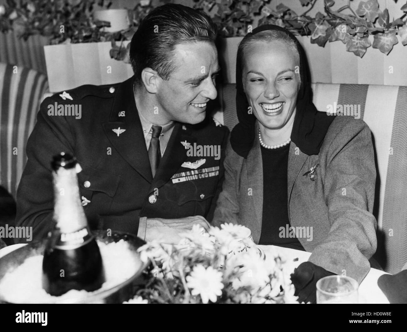 Elliott Roosevelt, left, and Faye Emerson, announcing their engagement ...