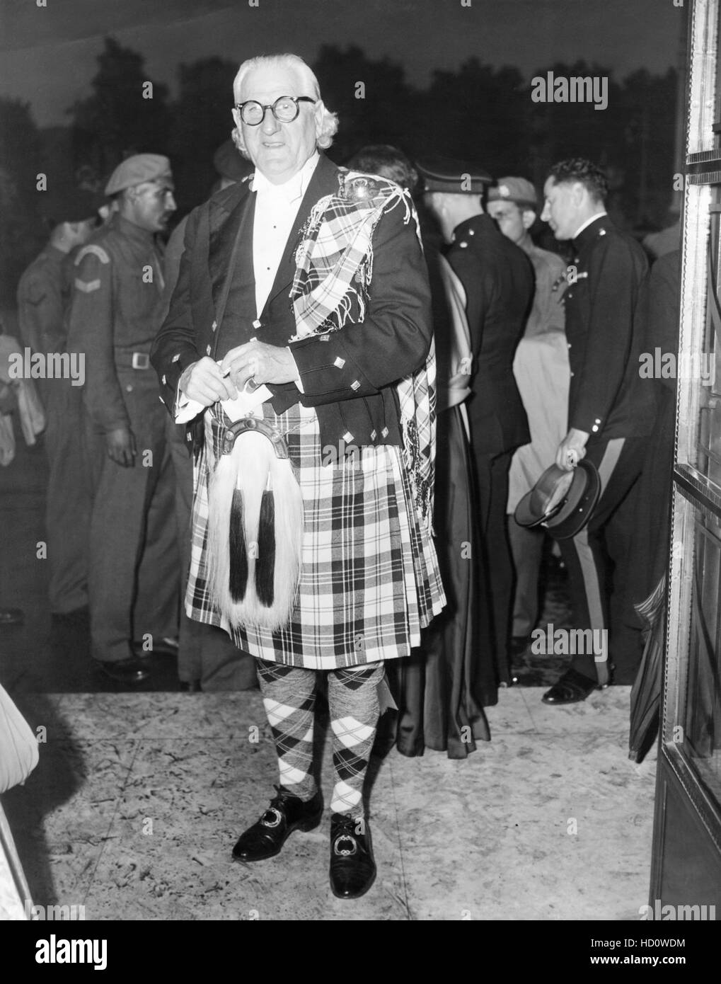 Finlay Currie at the London premiere of SAILOR OF THE KING, (aka SINGLE ...