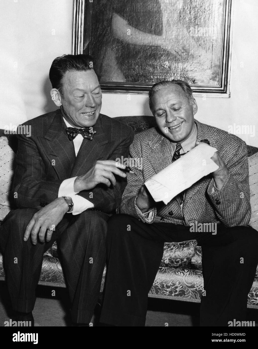 Guest Fred Allen, host Jack Benny, publicity shot for THE JACK BENNY ...