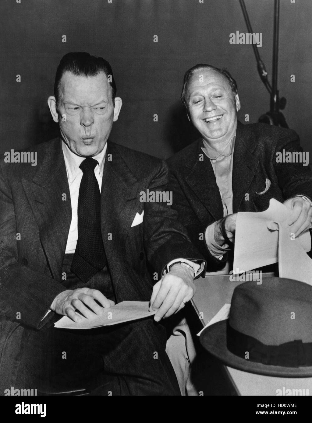 Guest Fred Allen, host Jack Benny, publicity shot for THE JACK BENNY ...