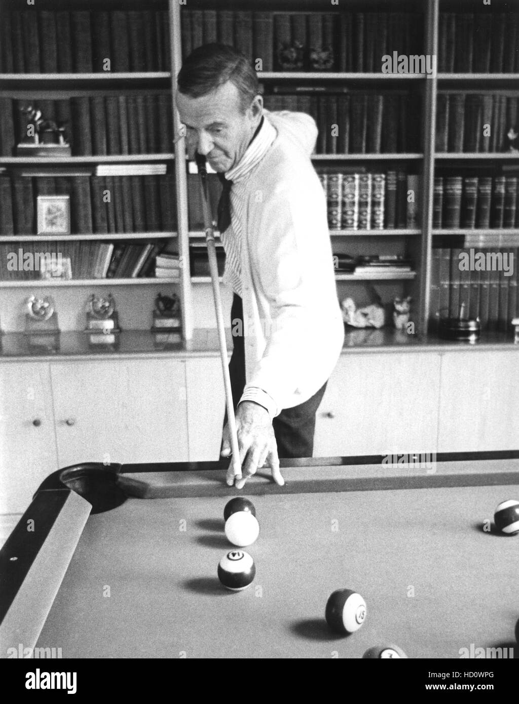 Fred Astaire, at home playing pool, ca. 1968 Stock Photo - Alamy