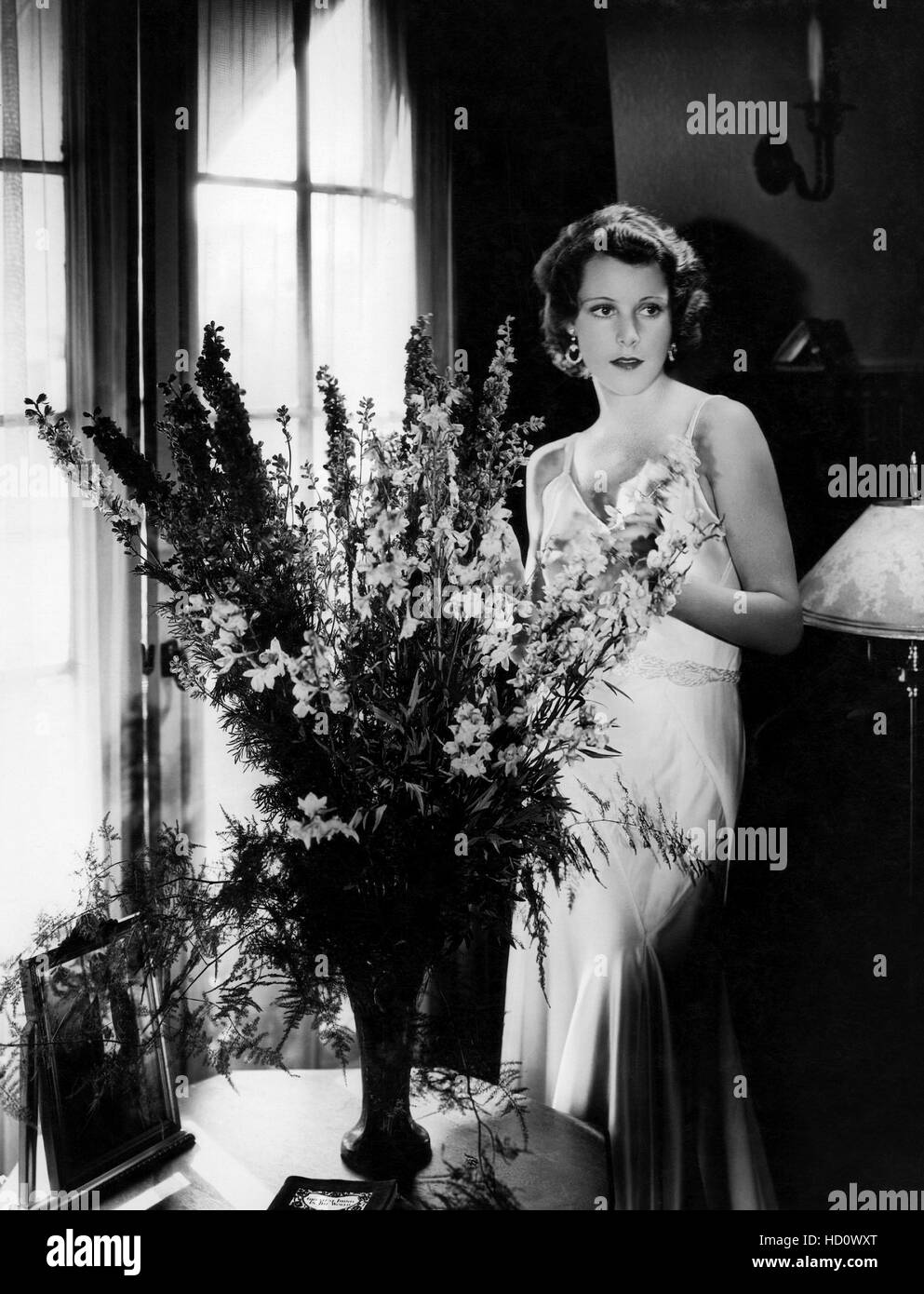 Frances Dee at her Hollywood home; Paramount Pictures portrait, ca ...