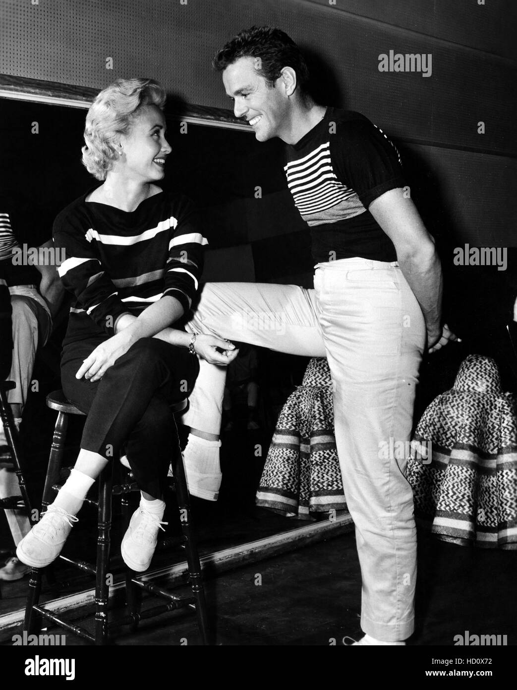 THE GIRL MOST LIKELY, Gower Champion and Jane Powell rehearsing dance ...