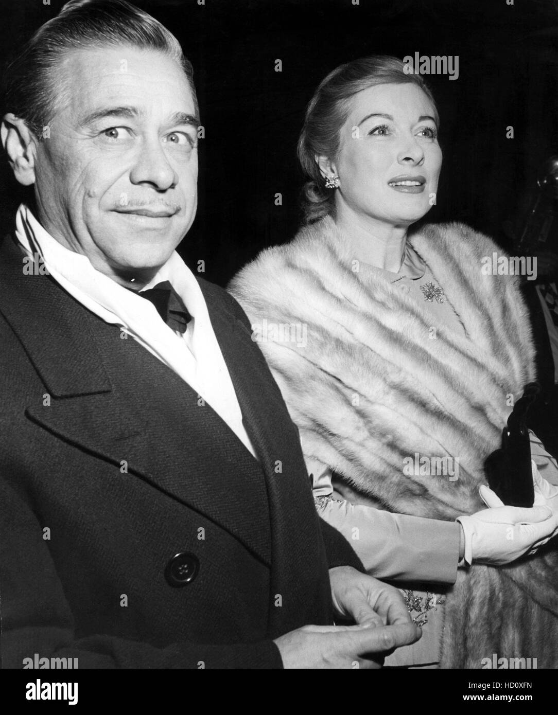 Buddy Fogelson, Greer Garson at a Hollywood premiere, 1949 Stock Photo ...