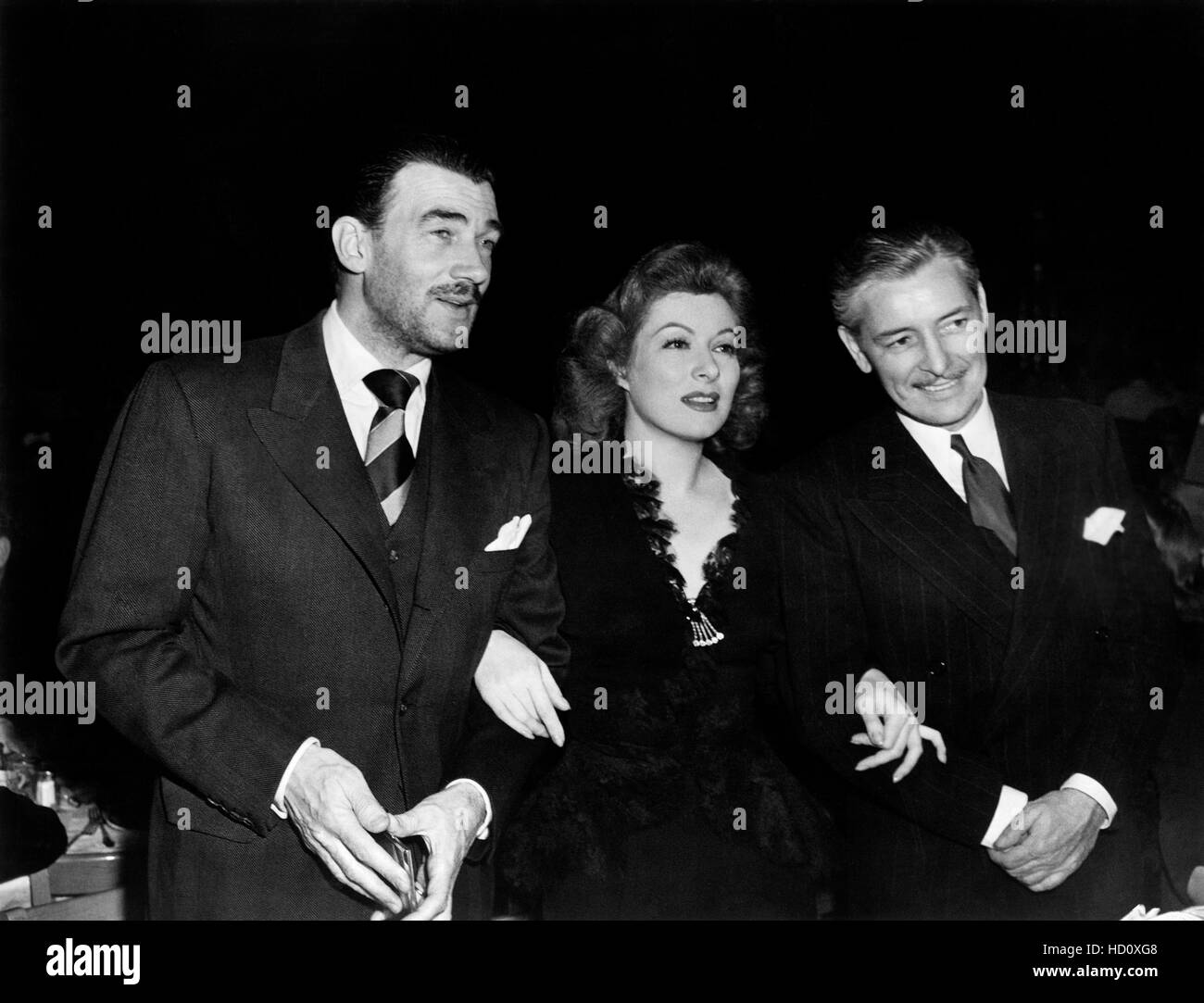 Walter Pidgeon, Greer Garson and Ronald Colman at the annual banquest ...