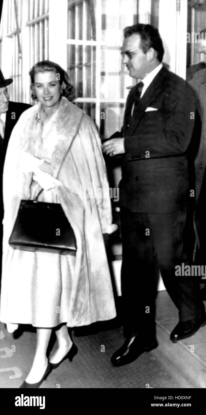 Princess Grace and Prince Rainier III, in Philadelphia, PA, after they ...