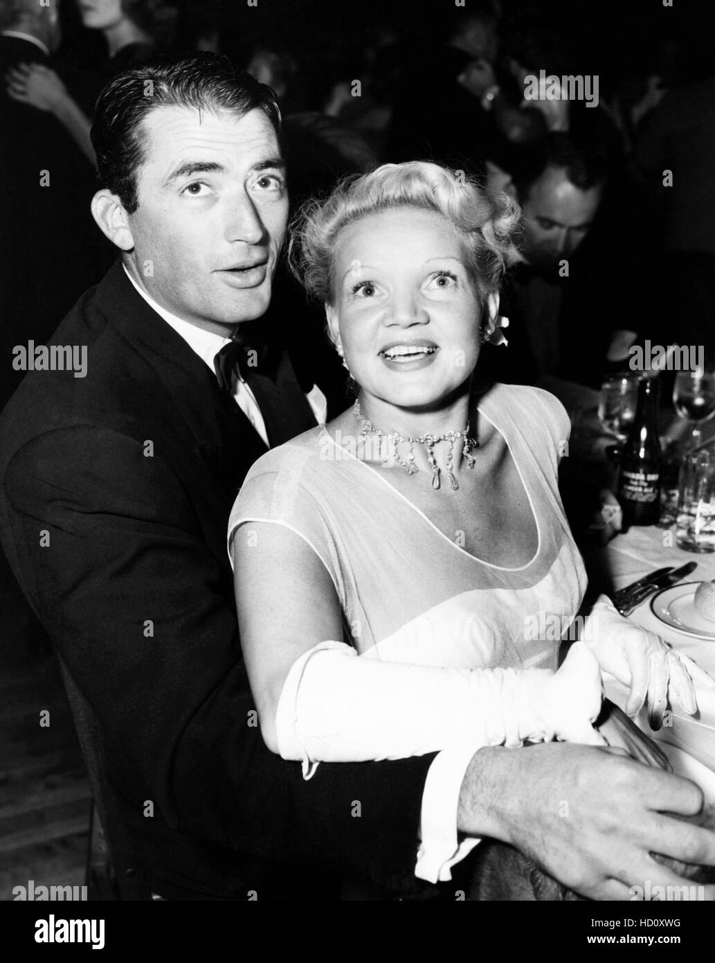 Gregory Peck, left, and his first wife, Greta Peck, ca. early 1950s ...
