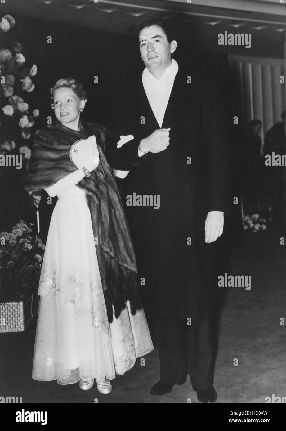 From left; Greta Peck, Gregory Peck at a London Royal Command Film ...