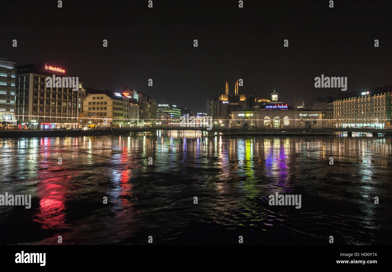Geneva switzerland night hi-res stock photography and images - Alamy
