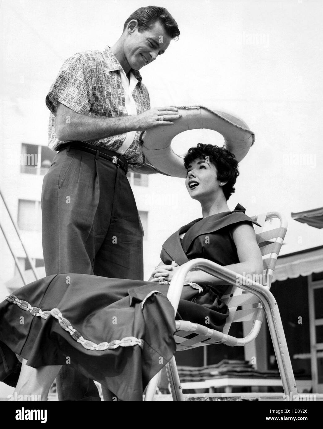 From left: Guy Madison, Sheila Madison, ca. mid-late 1950s Stock Photo ...