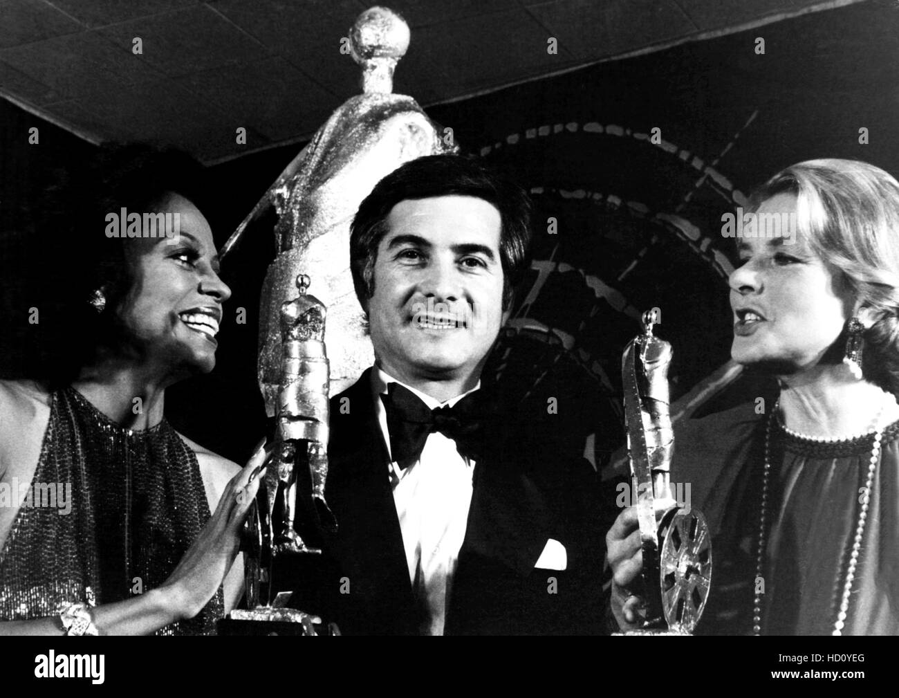 At the first annual Cesar Awards in Paris are, from left, Diana Ross ...