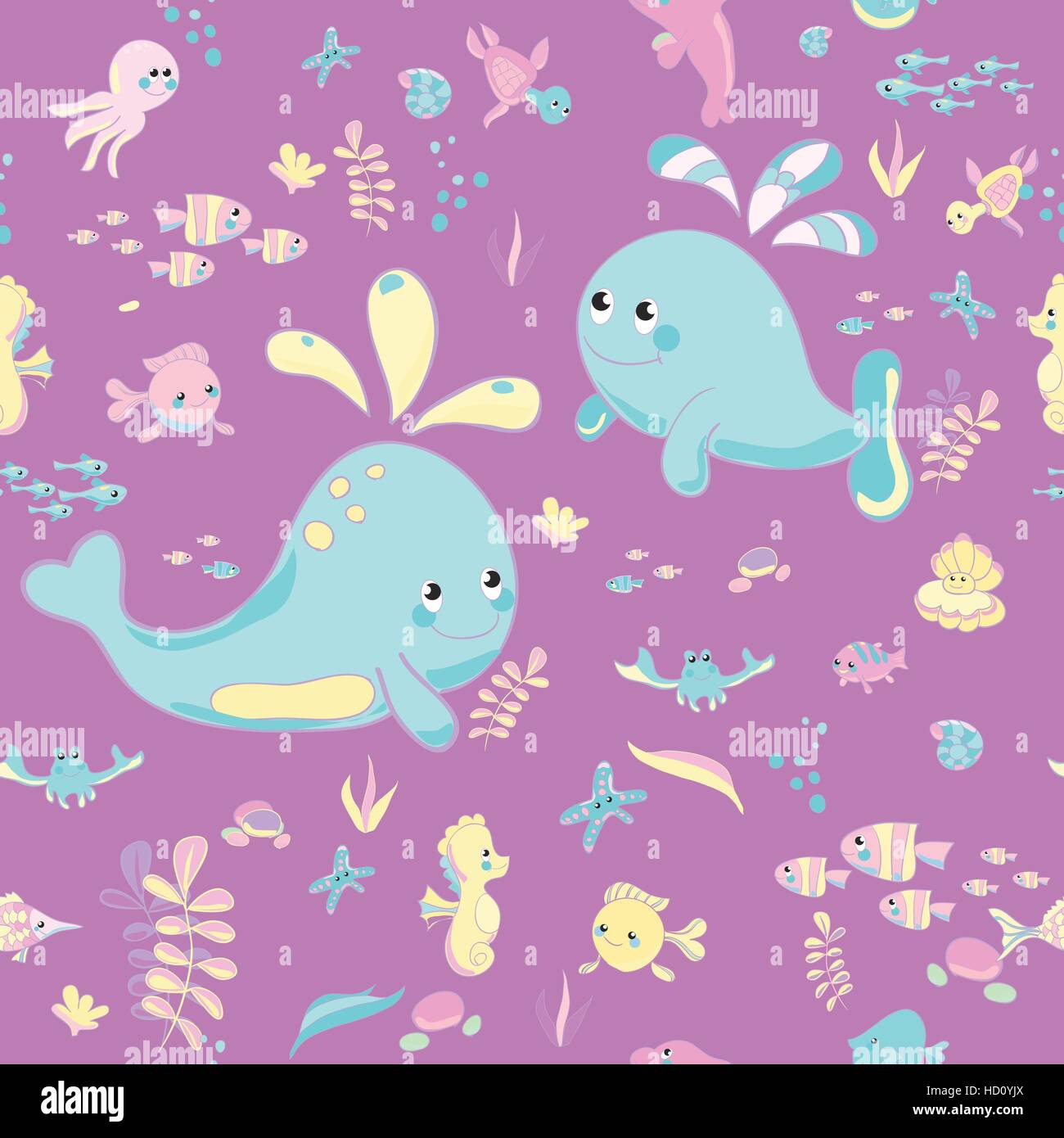 Seamless pattern dolphin marine Stock Vector Images - Alamy