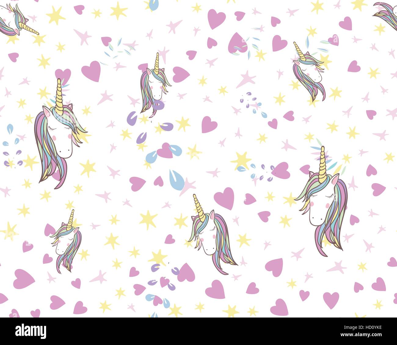 Unicorn Rainbow seamless pattern Stock Vector Image & Art - Alamy