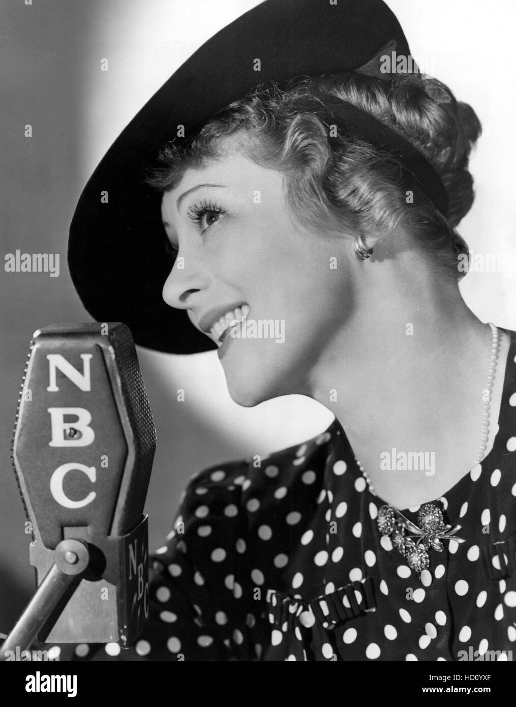 Irene Rich in publicity shot for N.B.C. radio, 1939 Stock Photo - Alamy