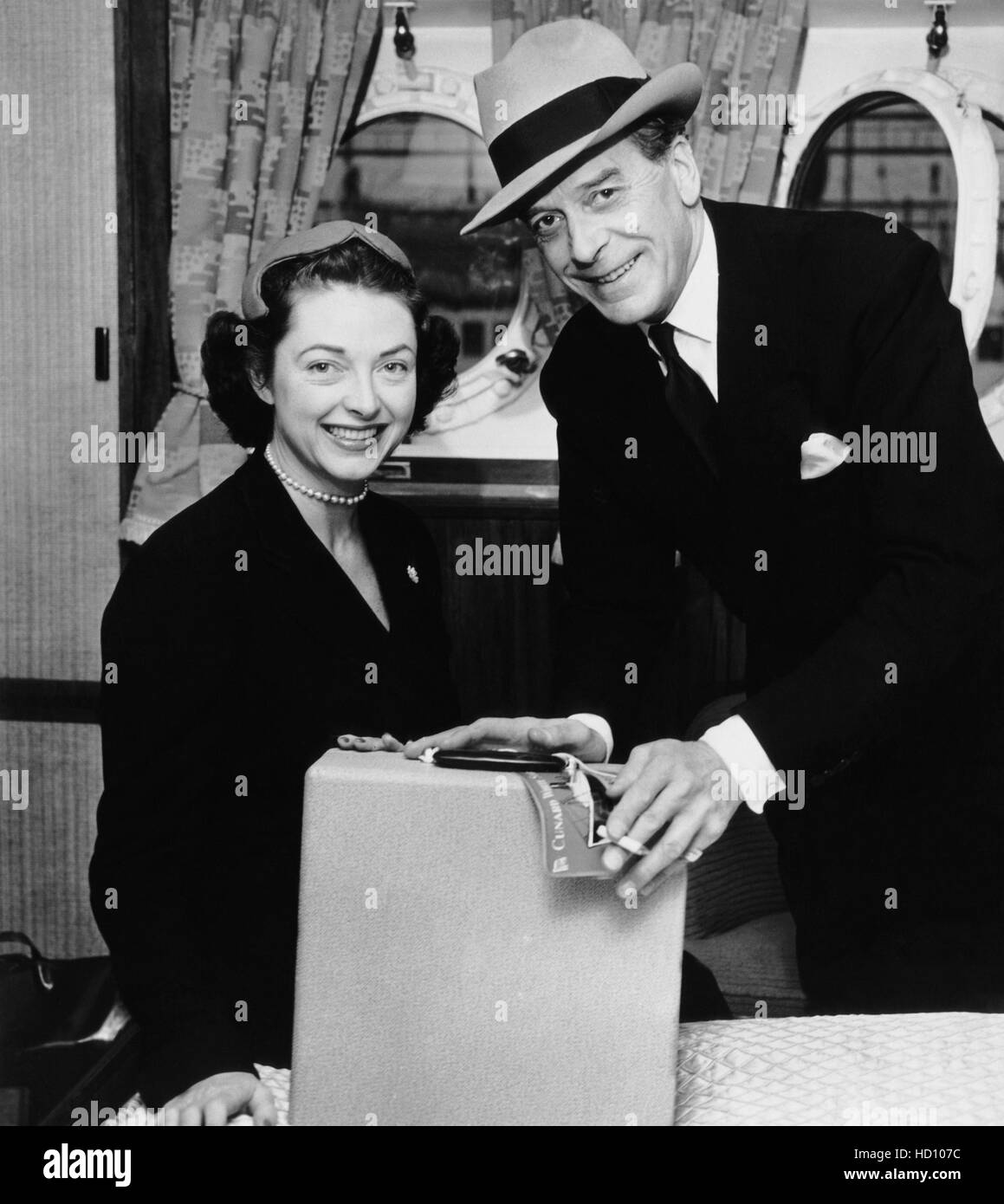 Jack Buchanan, and his wife, Suzzie, on the Queen Mary, ca. early 1950s ...