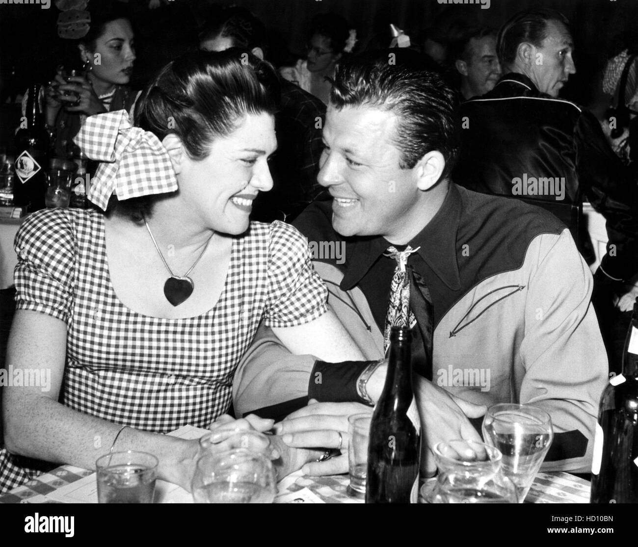 Jack Carson (right) with second wife, Kay St. Germain Wells (left), ca ...