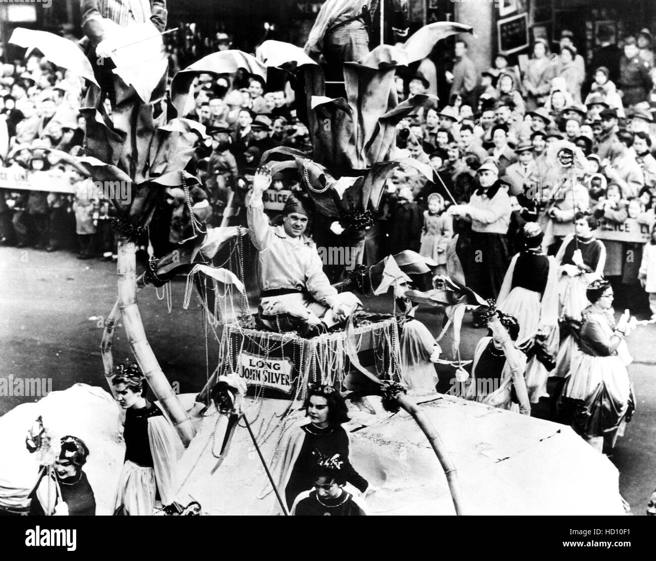 Jackie Cooper on a LONG JOHN SILVER float at the Macy's Thanksgiving ...