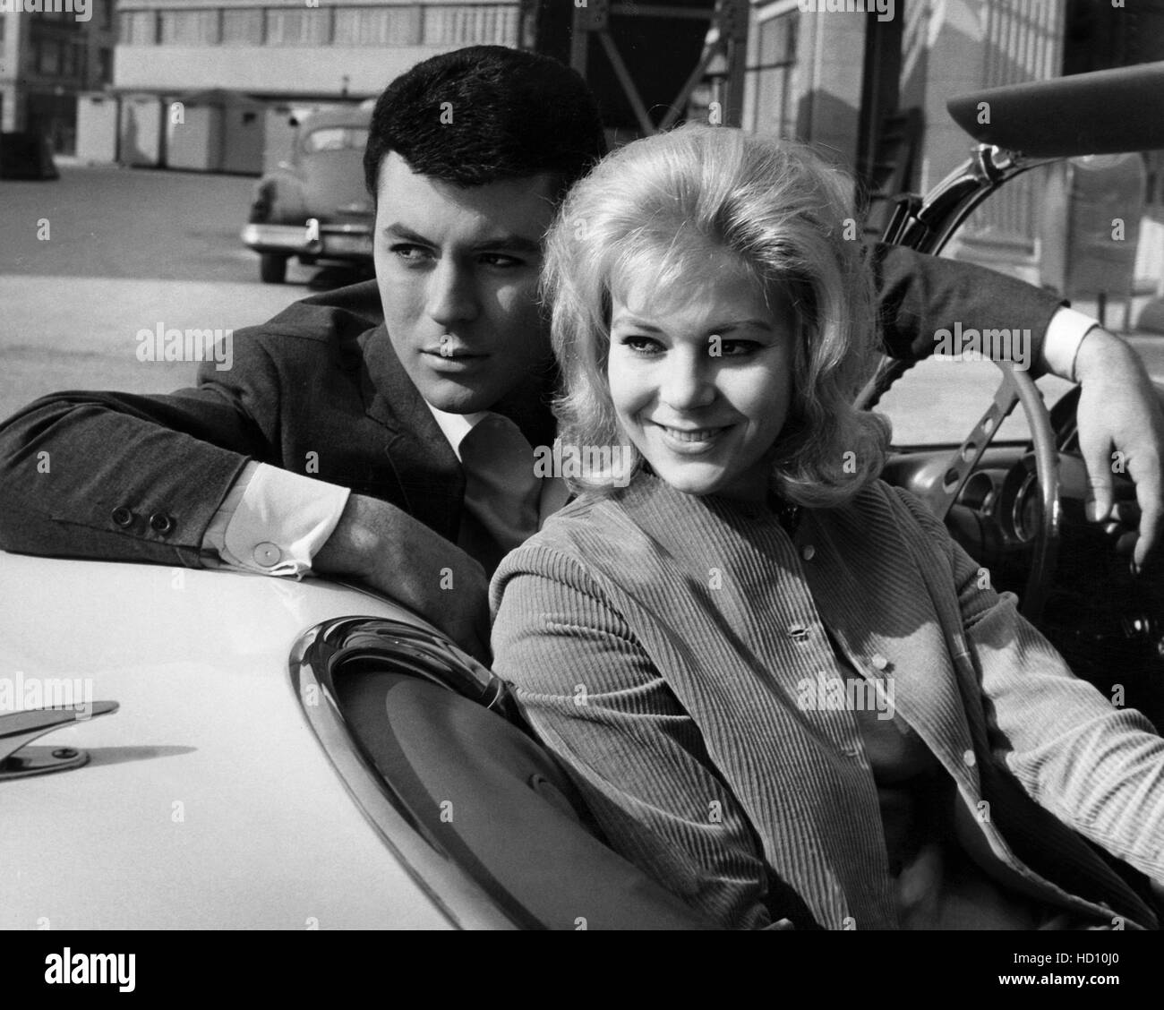 From left: James Darren, Evy Norlund on-set of LET NO MAN WRITE MY ...
