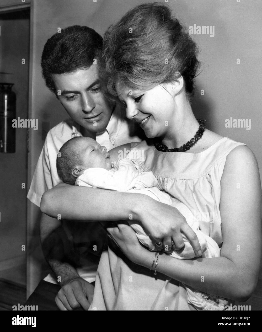 From left: James Darren, Christian Darren, Evy Norlund, ca. 1961 Stock ...