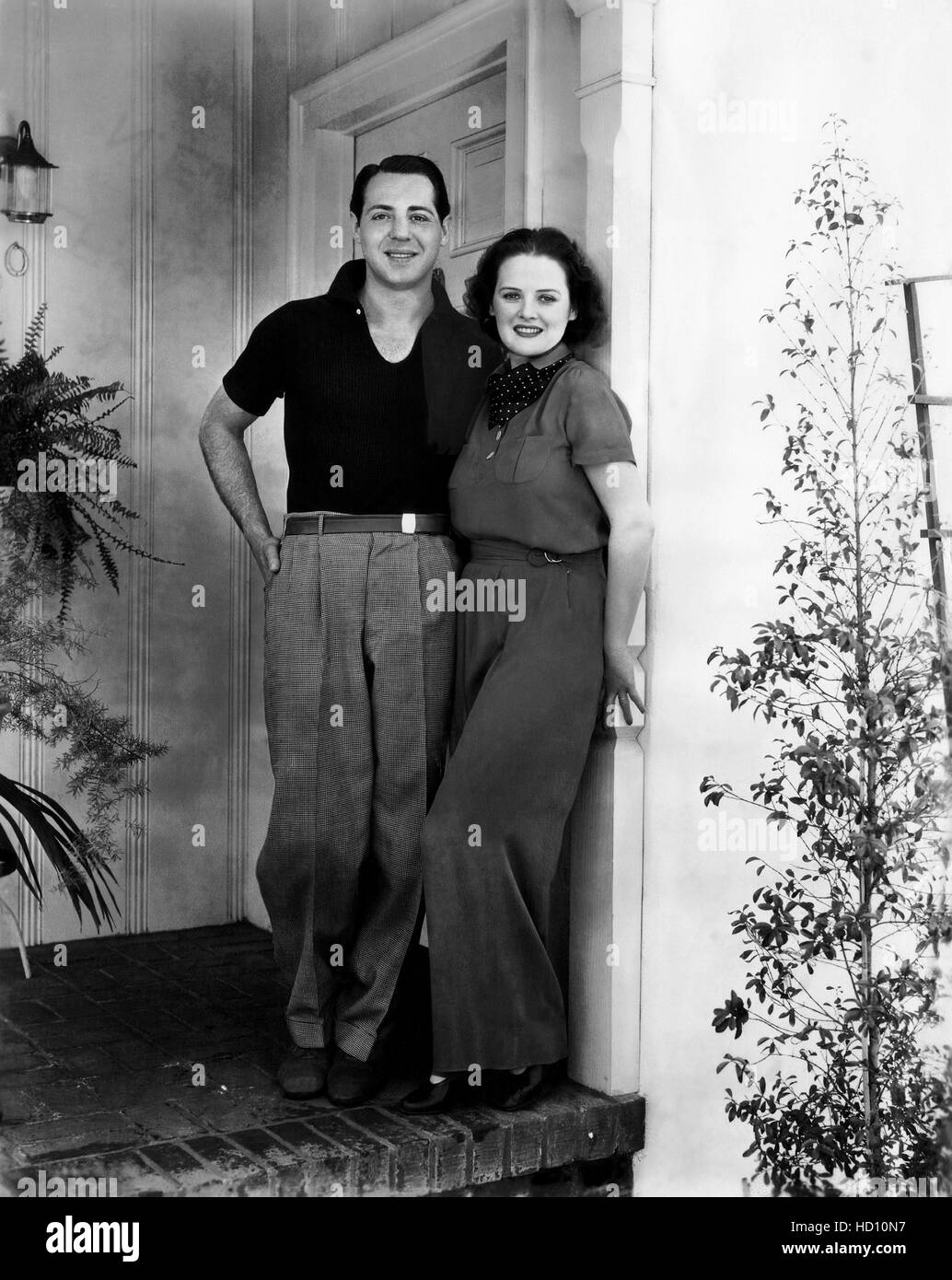 Jack Durant, left, and his wife, Molly O'Day, outside their Hollywood ...
