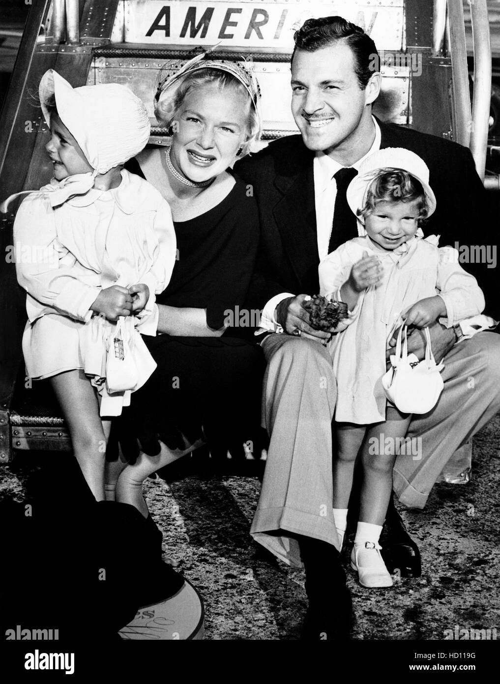 Betty Hutton, with her first husband, Ted Briskin, and their children ...