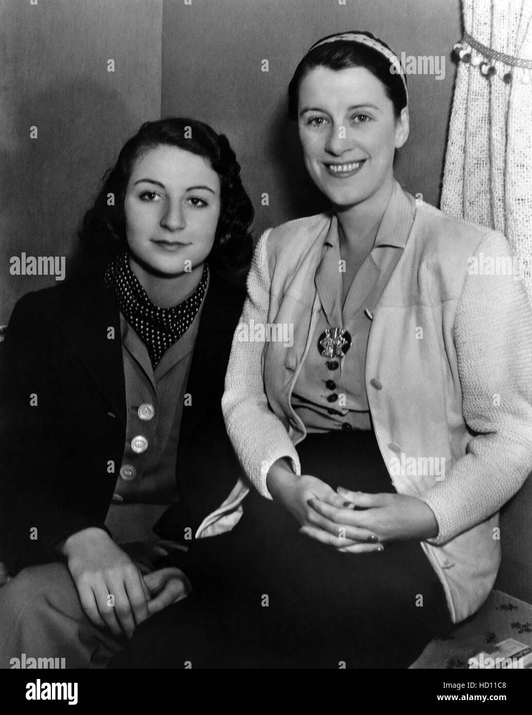 Frances Arnstein, (Fanny Brice's daughter), Beatrice Lillie, 1938 Stock ...