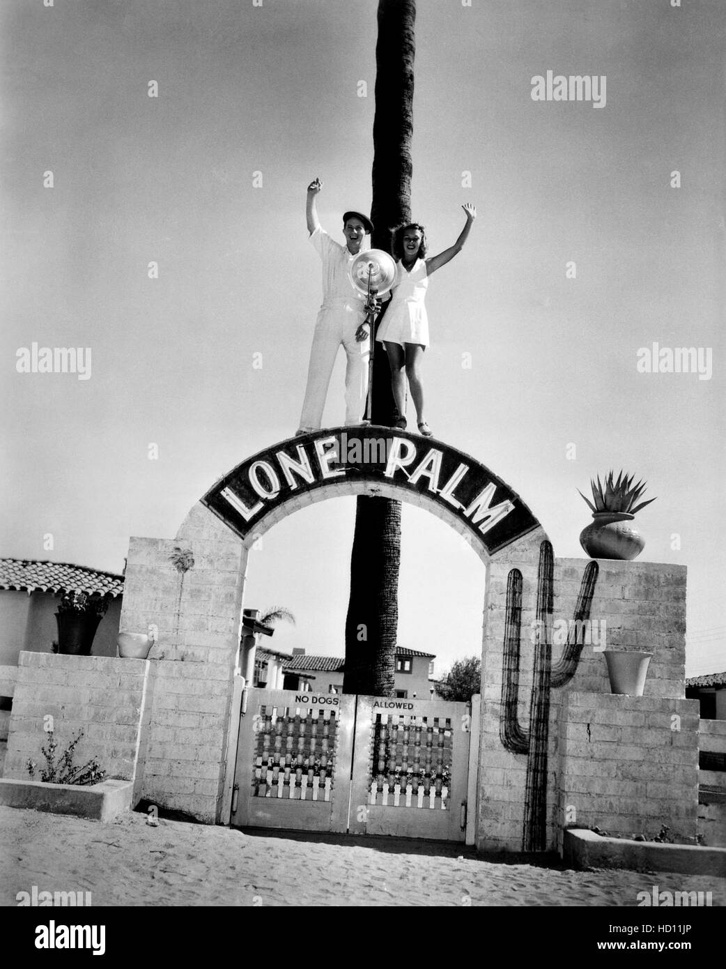 From left: Bert Wheeler with wife, Sally Haines, at their desert resort ...