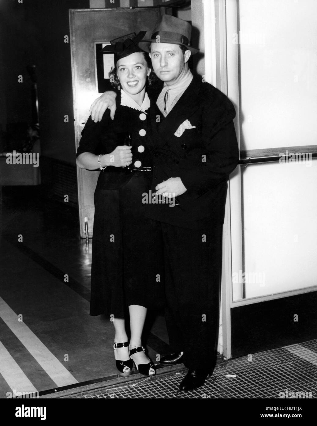 From left: Sally Haines (the future Mrs. Wheeler) posing with Bert ...