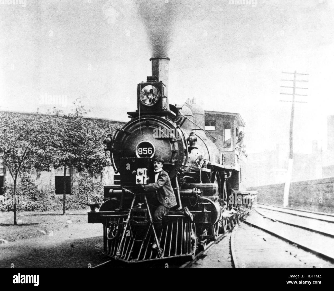 TRAIN ARRIVAL, Cinematographer Billy Bitzer with a Biograph studio ...