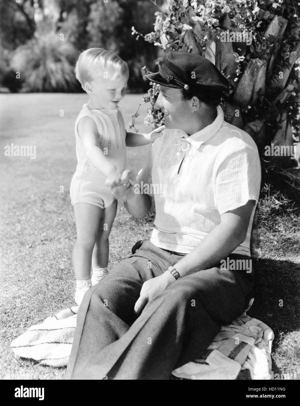 Bing Crosby (right) with his son Gary Crosby at his Rancho Santa Fe ...