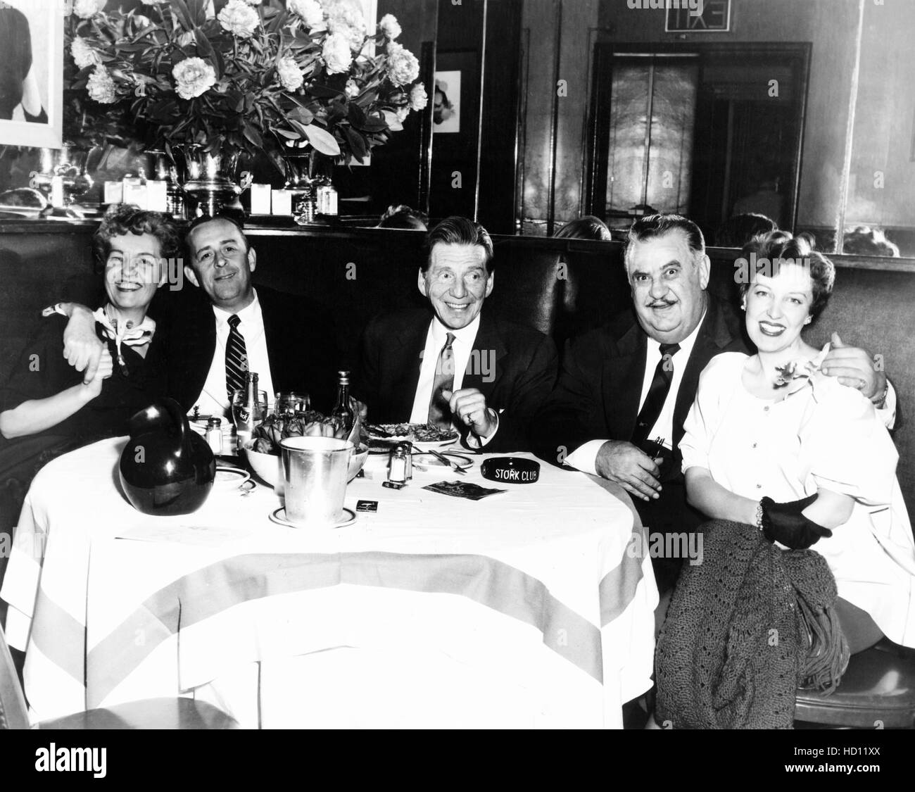 From left, Ella Gilbert, Eddie Foy, Jr., Frank Fay, Billy Gilbert ...