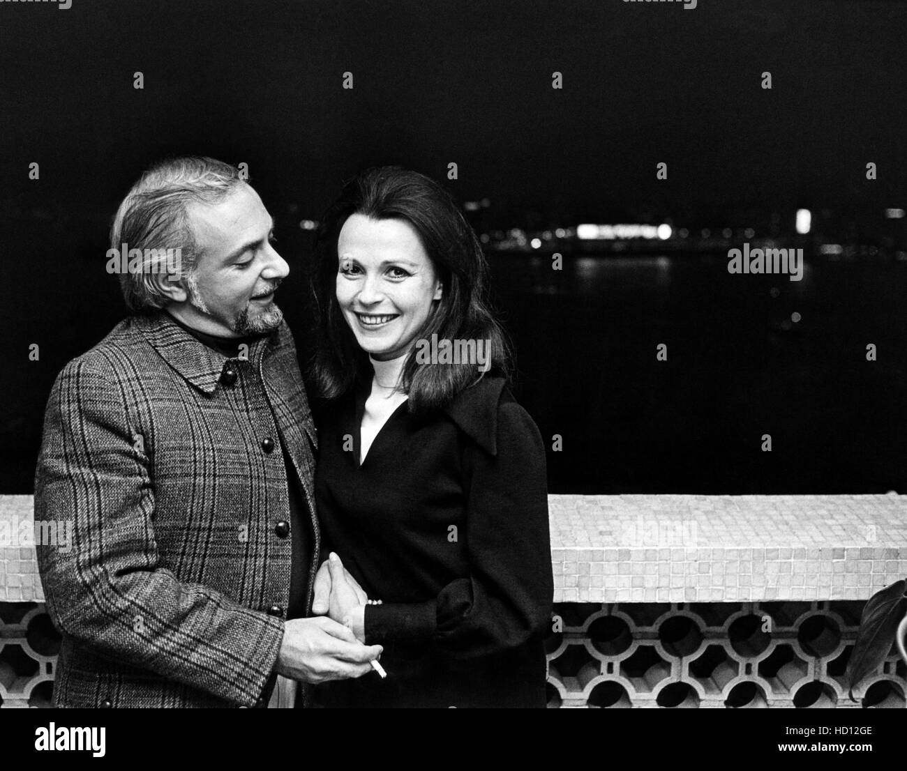 Husband Hillard Elkins, Claire Bloom in Hong Kong, 1970 Stock Photo - Alamy
