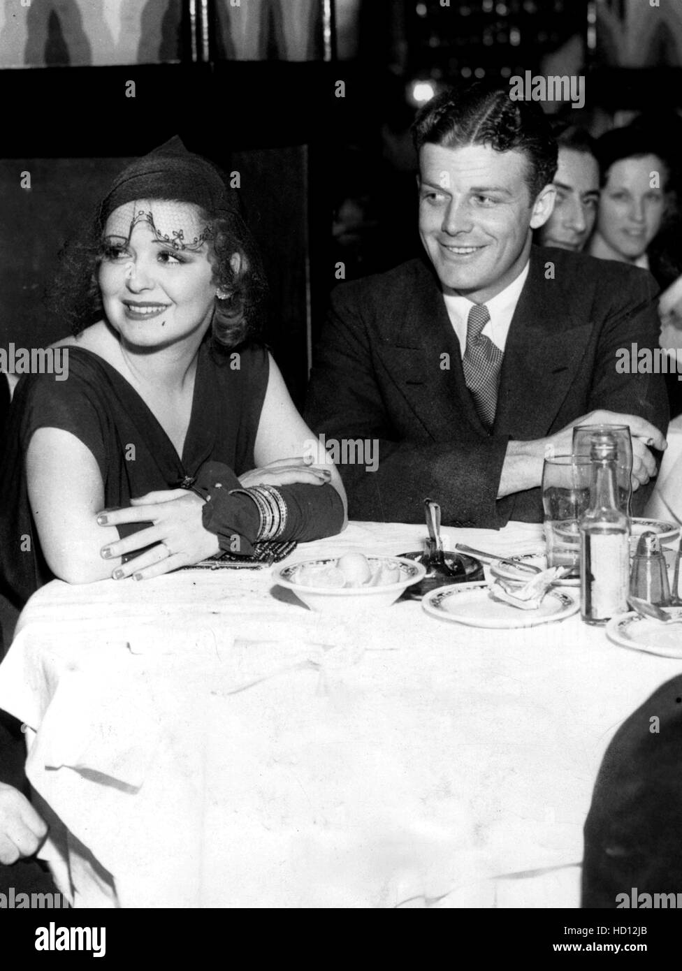 Clara Bow, left, and her husband, actor Rex Bell, at the Club New ...