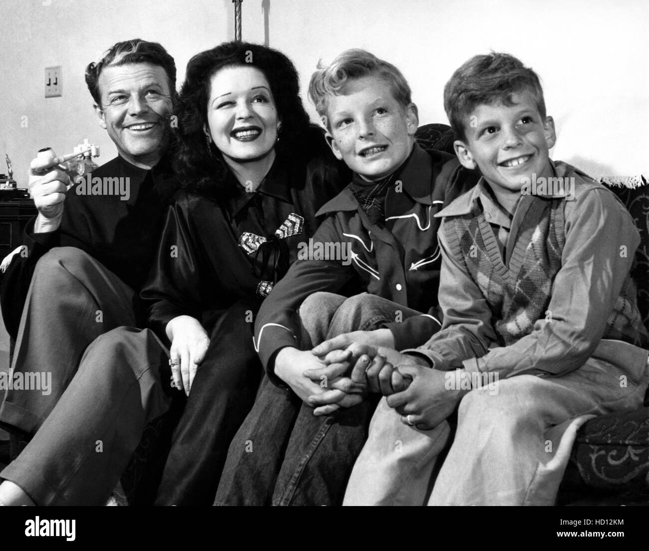 Rex Bell, Clara Bow, sons, Tony, George, 1947 Stock Photo - Alamy