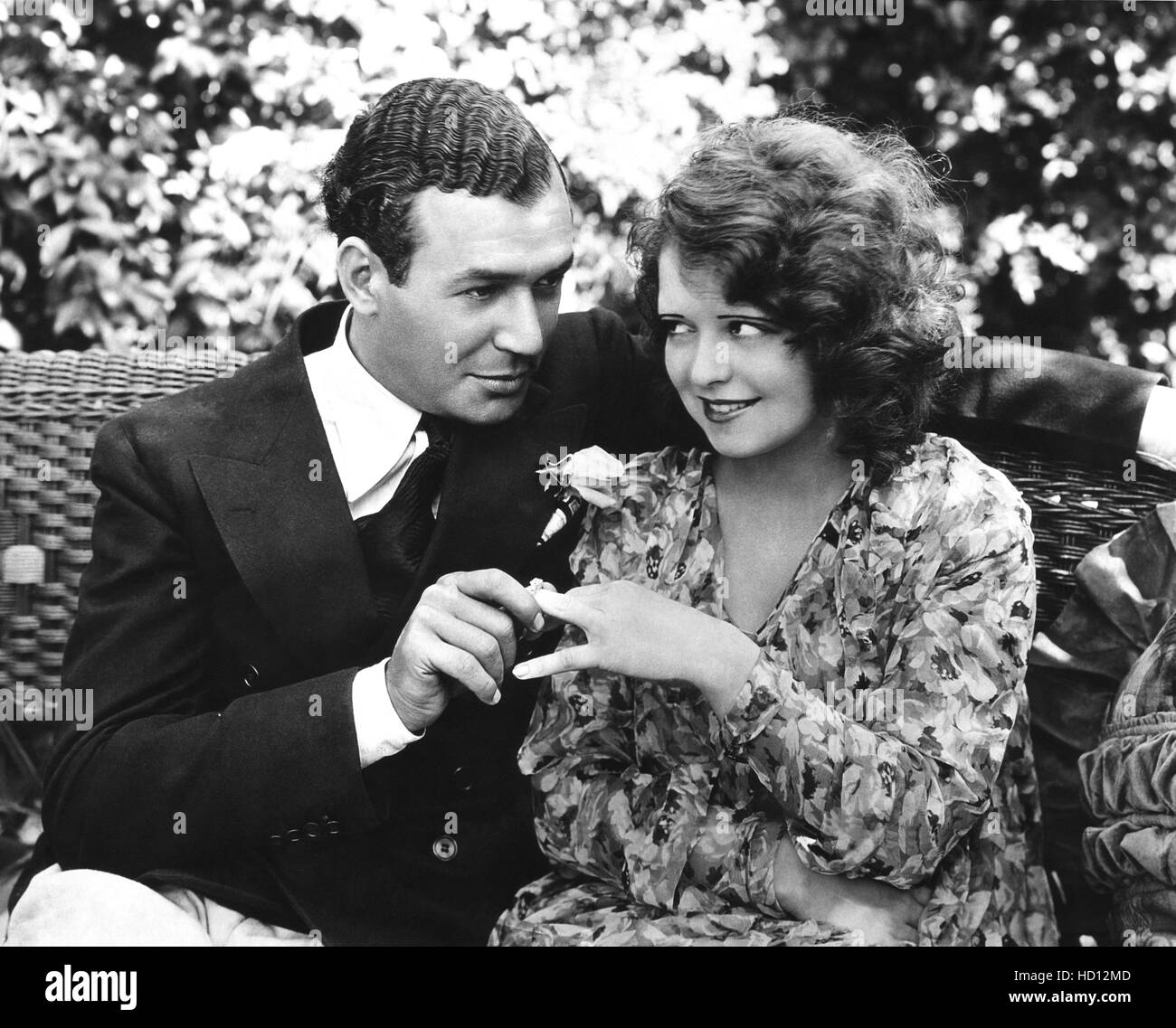 Harry Richman, Clara Bow, announcing their engagement, ca. 1929 Stock ...