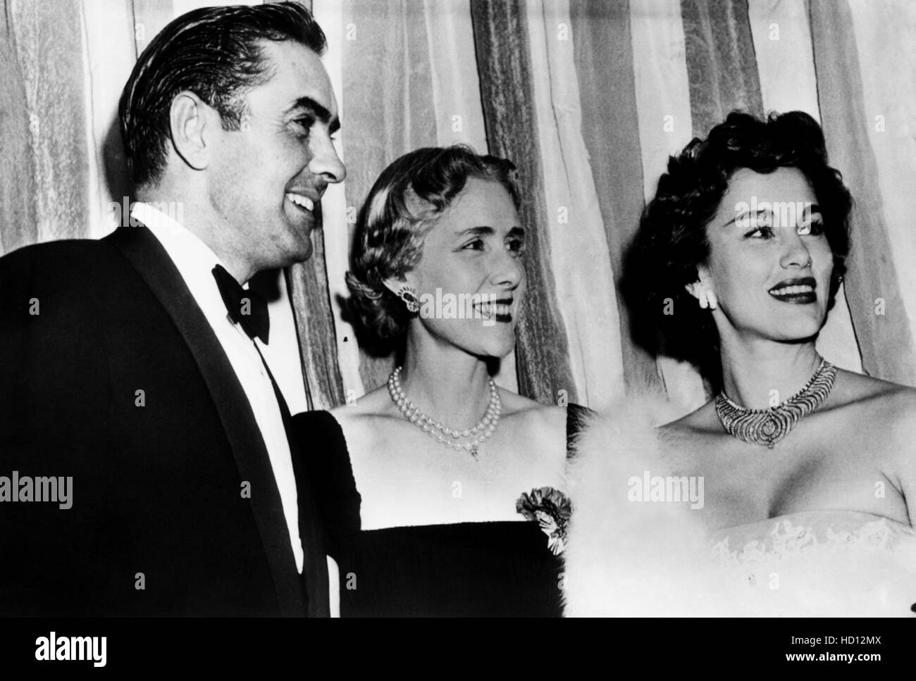 From left, Tyrone Power, Clare Boothe Luce, Linda Christian, at a Boys ...